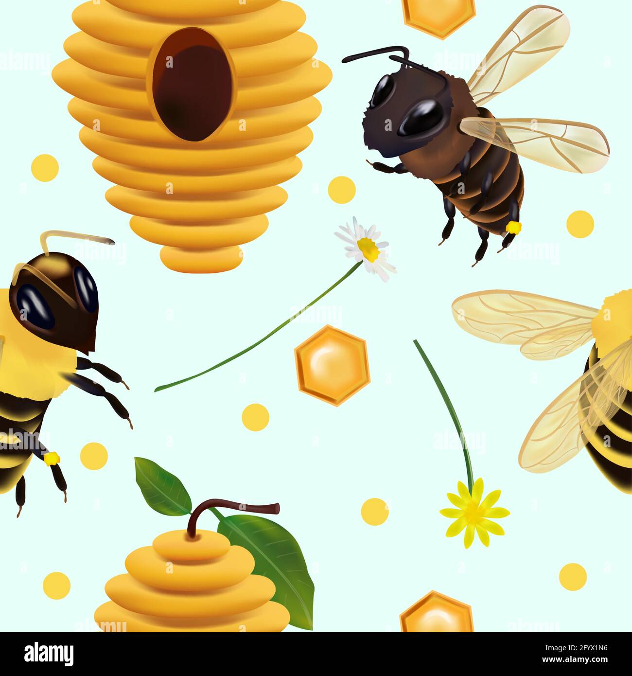 Honey Bee Illustration Vector