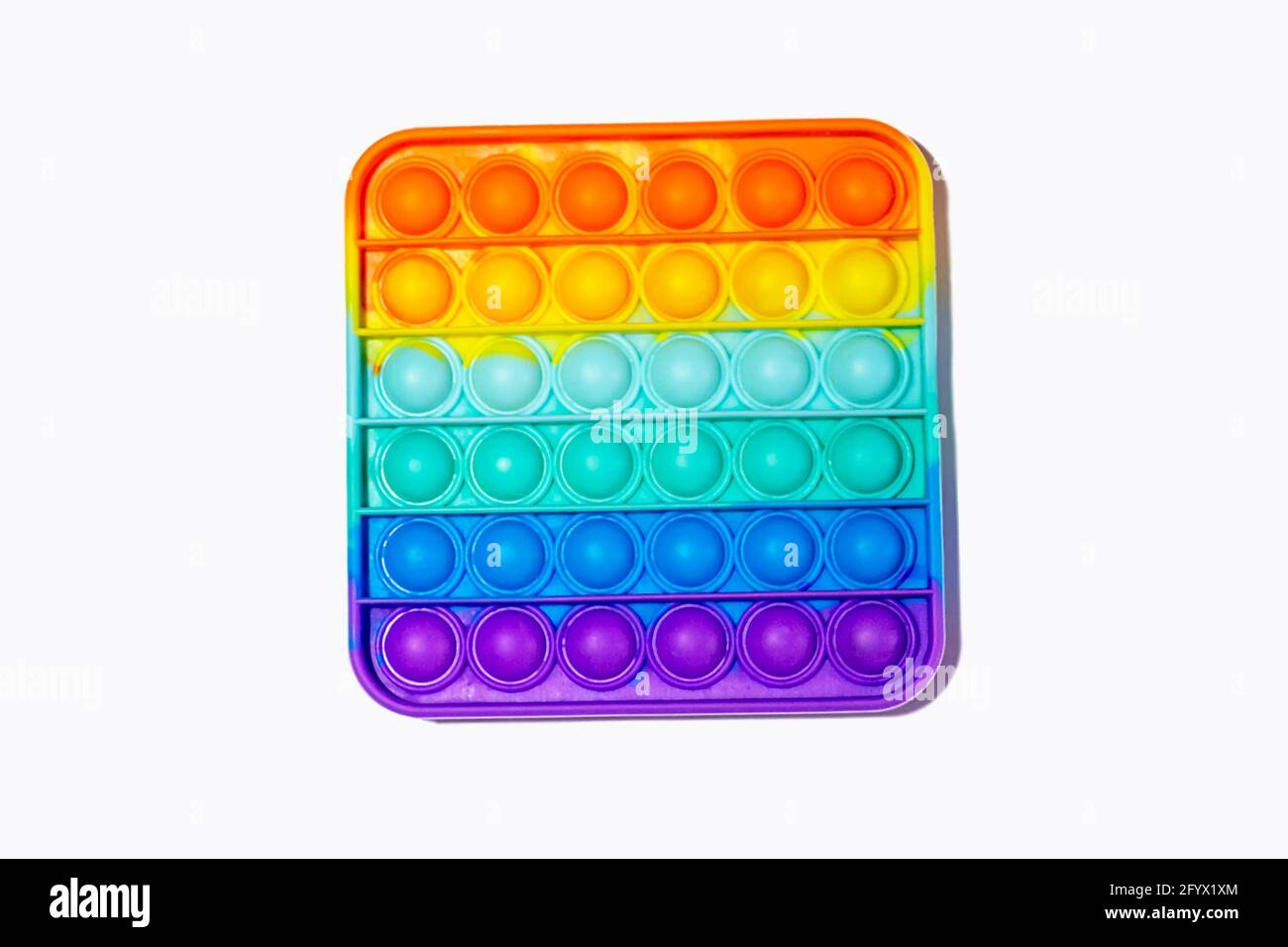 Colorful pop it toy close up. Isolate on white background Stock Photo ...