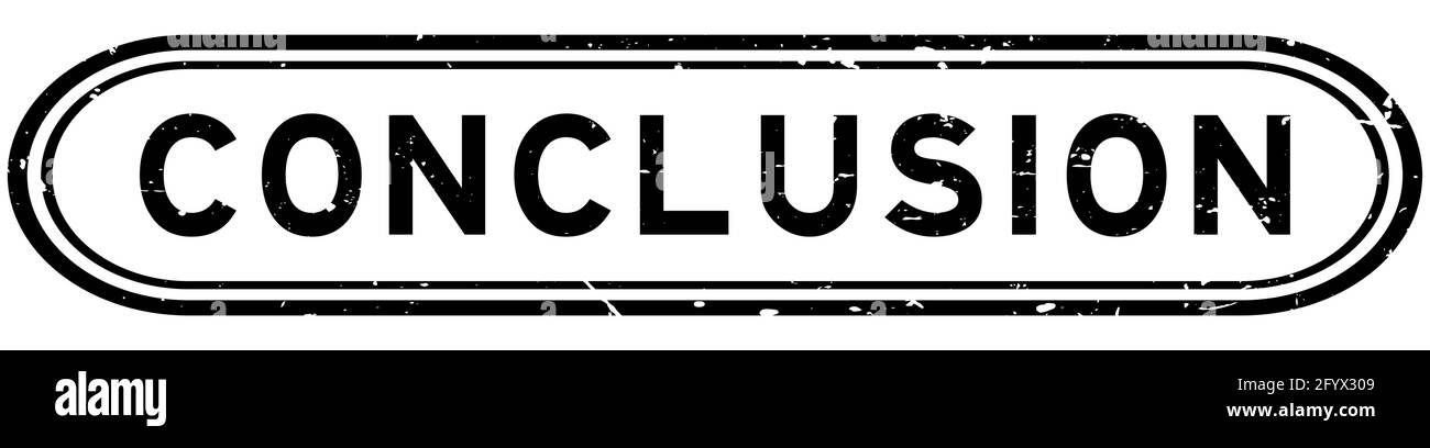 Grunge black conclusion word rubber seal stamp on white background ...