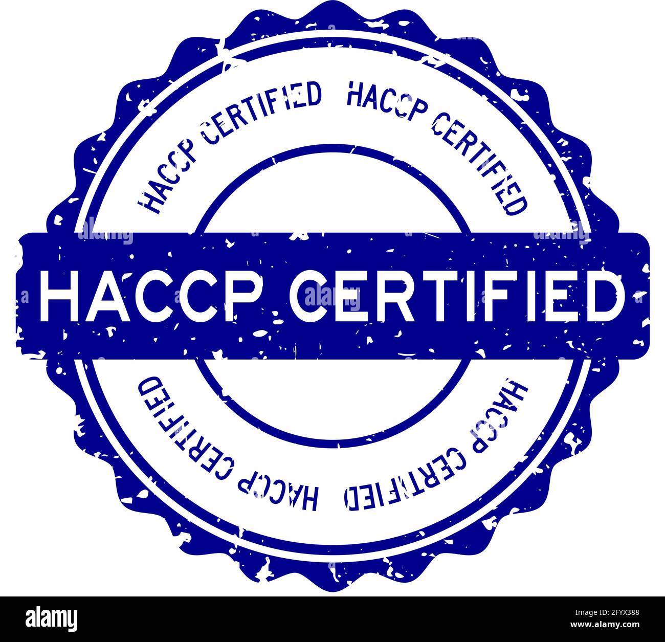 Grunge blue HACCP (Hazard analysis and critical control points ...