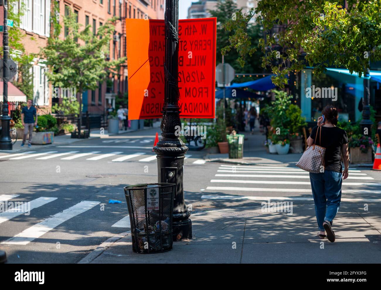 Activities on West Fourth Street in Greenwich Village in New York on ...