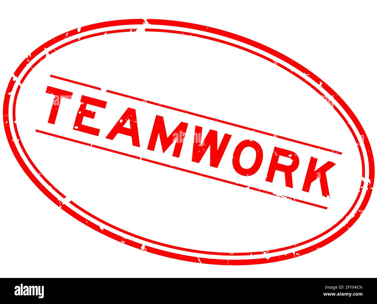 Grunge red teamwork word oval rubber seal stamp on white background Stock Vector Image & Art - Alamy