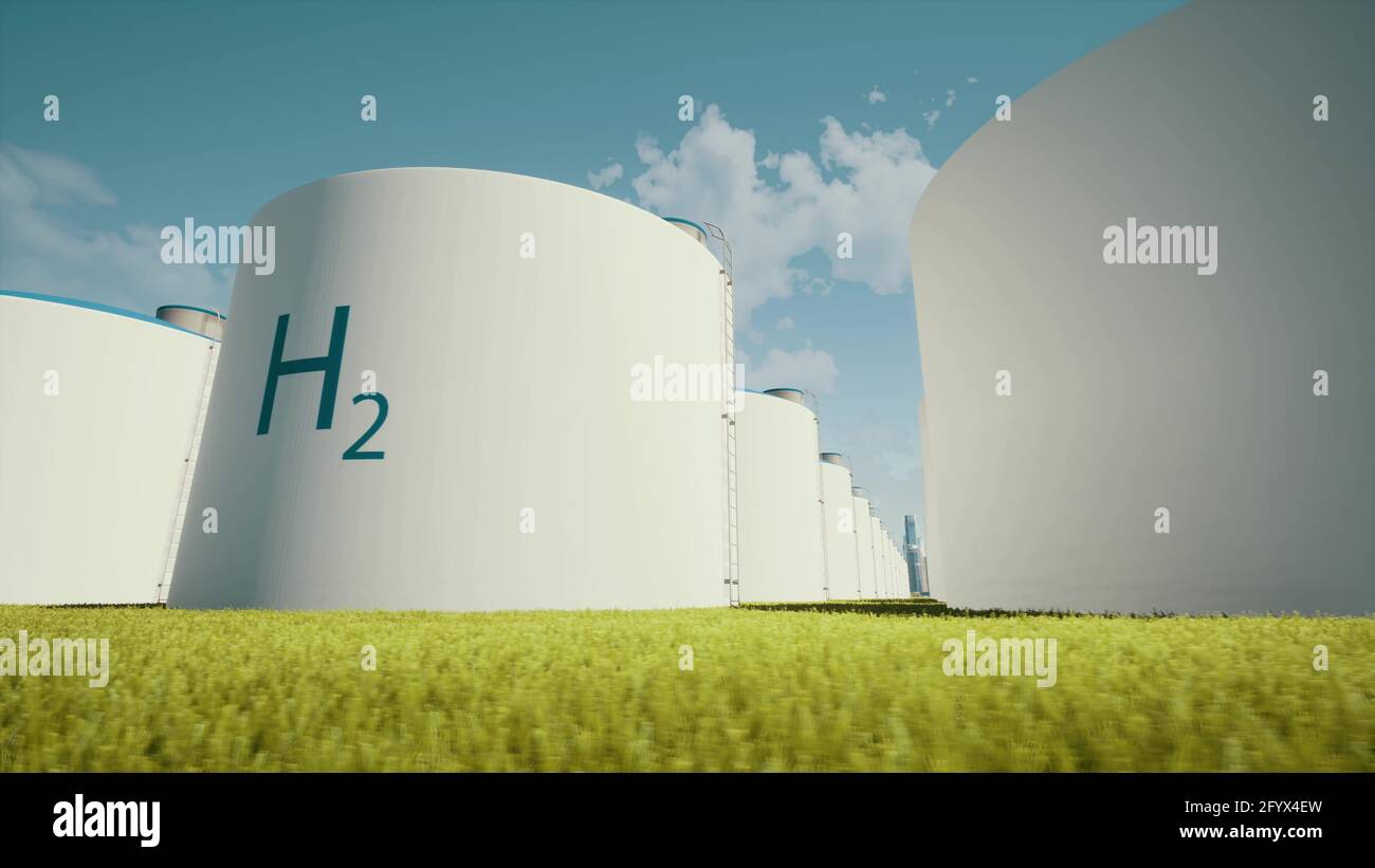 H2 Hydrogen Energy business technology industry concept Energy storage ...