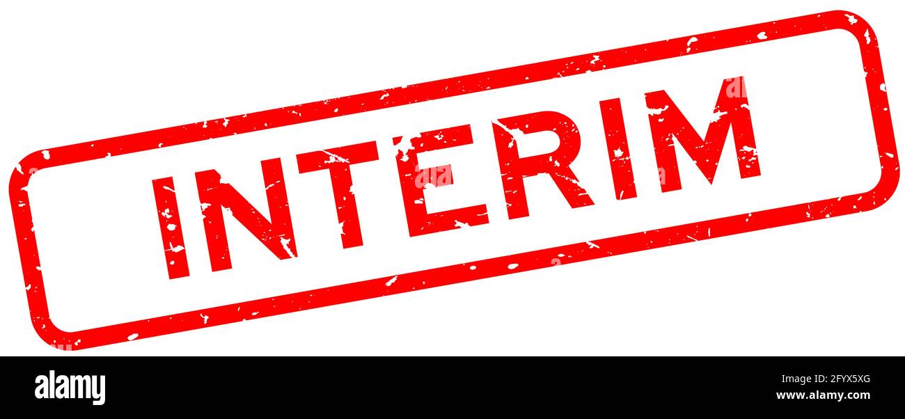 Grunge red interim word square rubber seal stamp on white background Stock Vector Image & Art ...