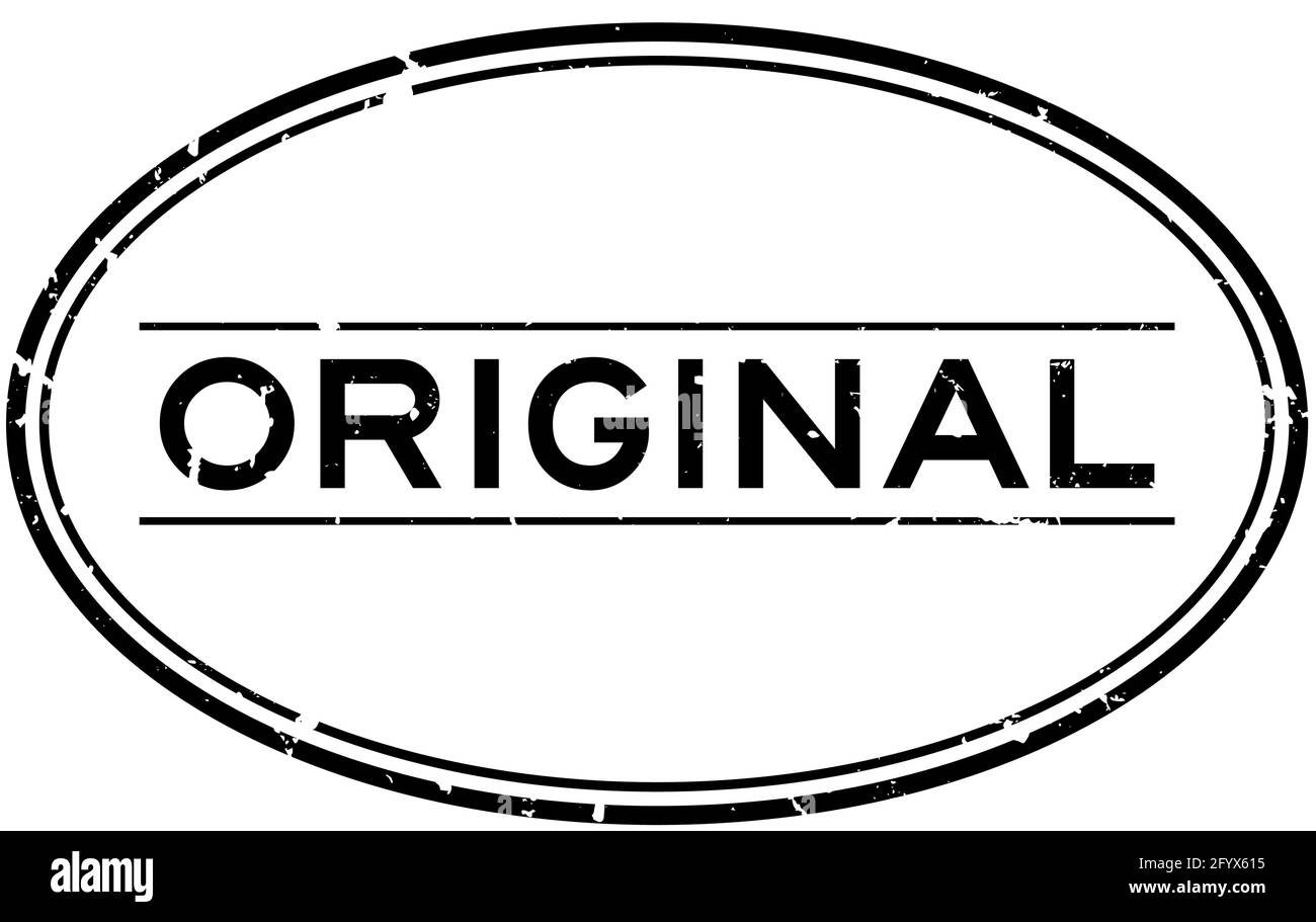 Grunge black original word oval rubber seal stamp on white background ...