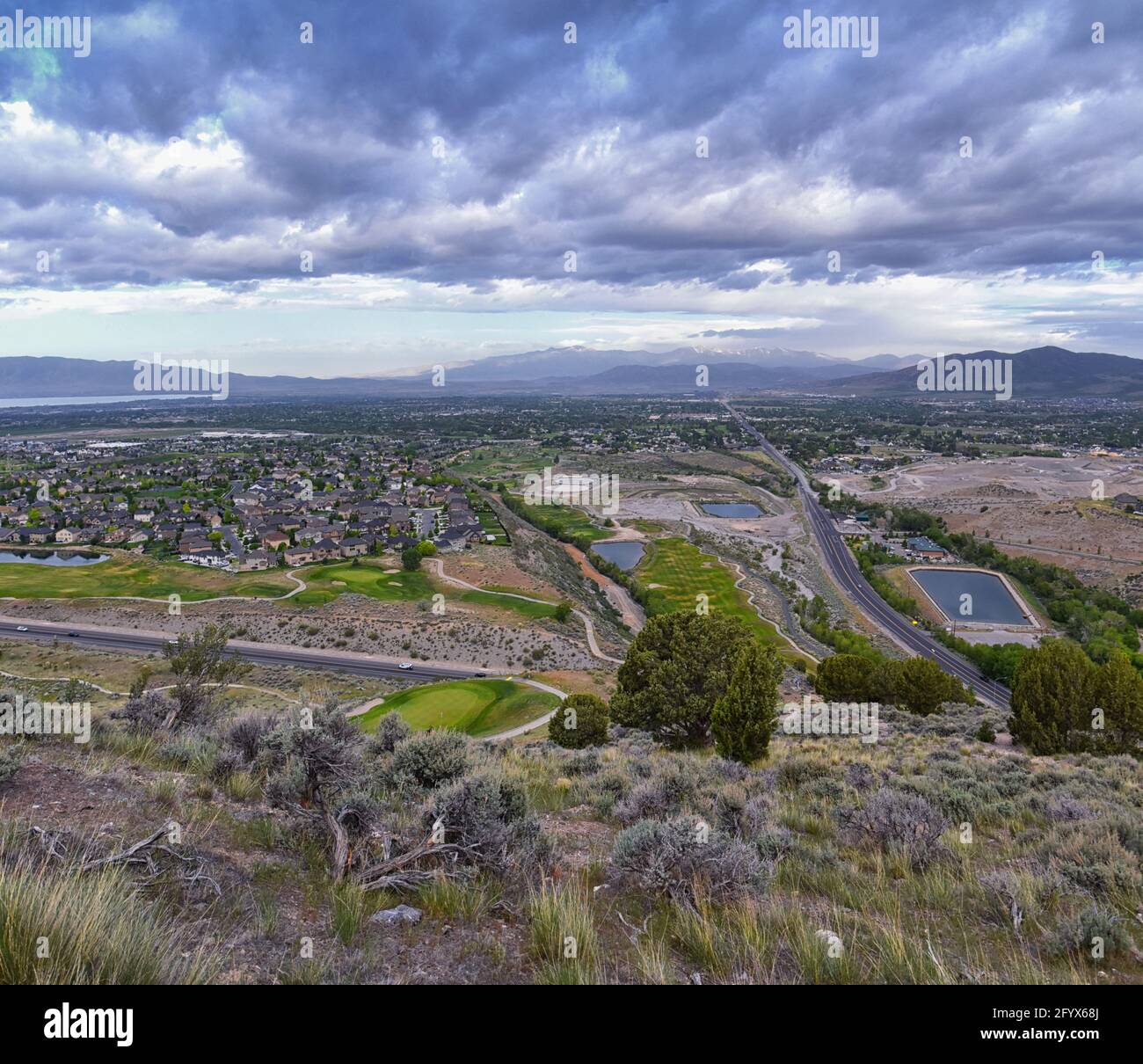Rocky Mountains Wasatch Front landscape views foothills of Mt ...