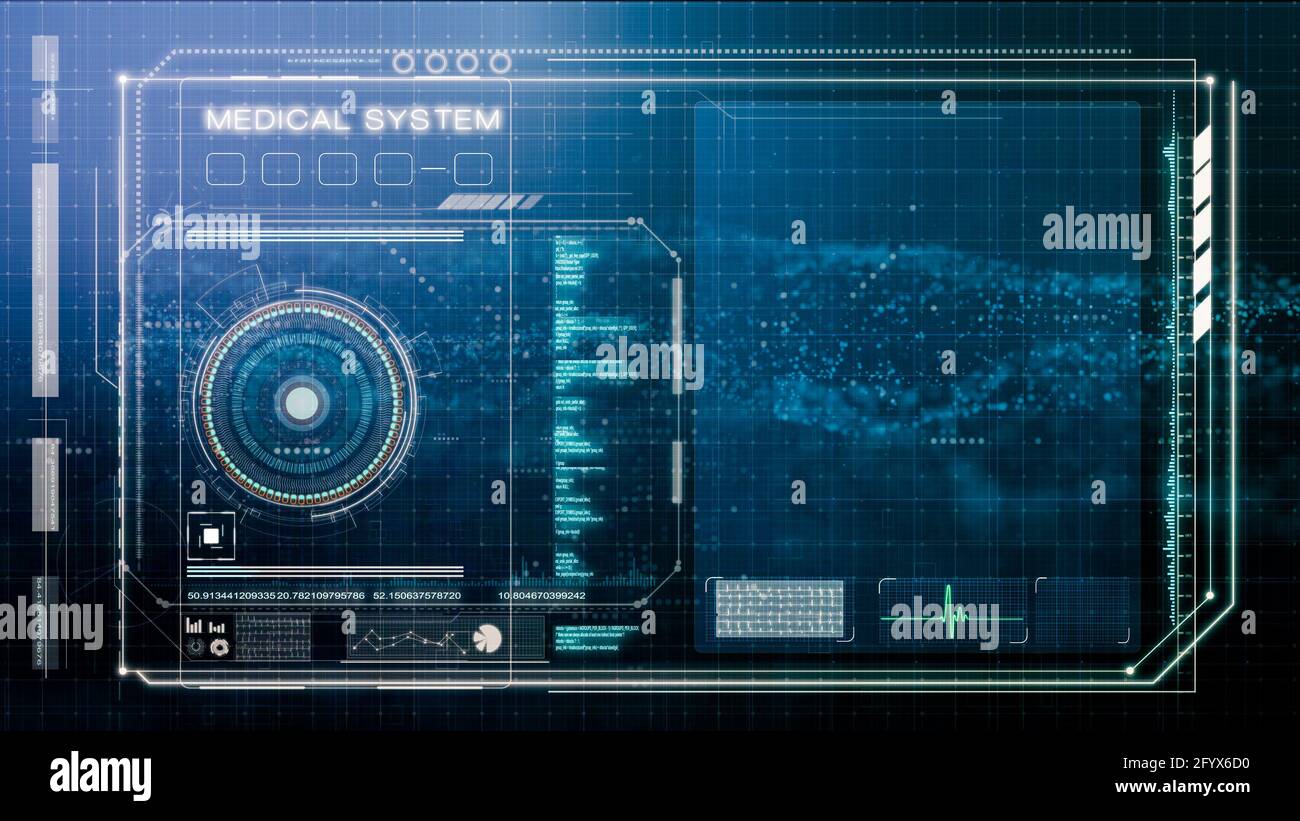 medical system user interface, template of head up display for your ...