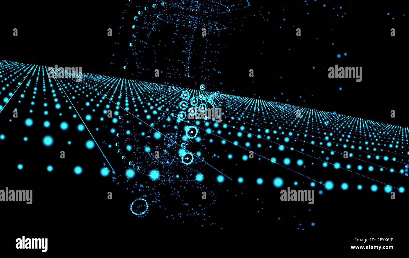 3d illustration - Holographic Tron Grid Floor Motion Graphic Element Stock Photo - Alamy