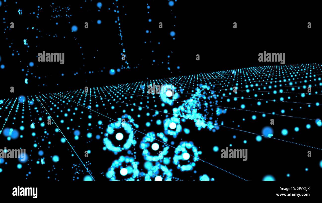 3d illustration - Holographic Tron Grid Floor Motion Graphic Element ...