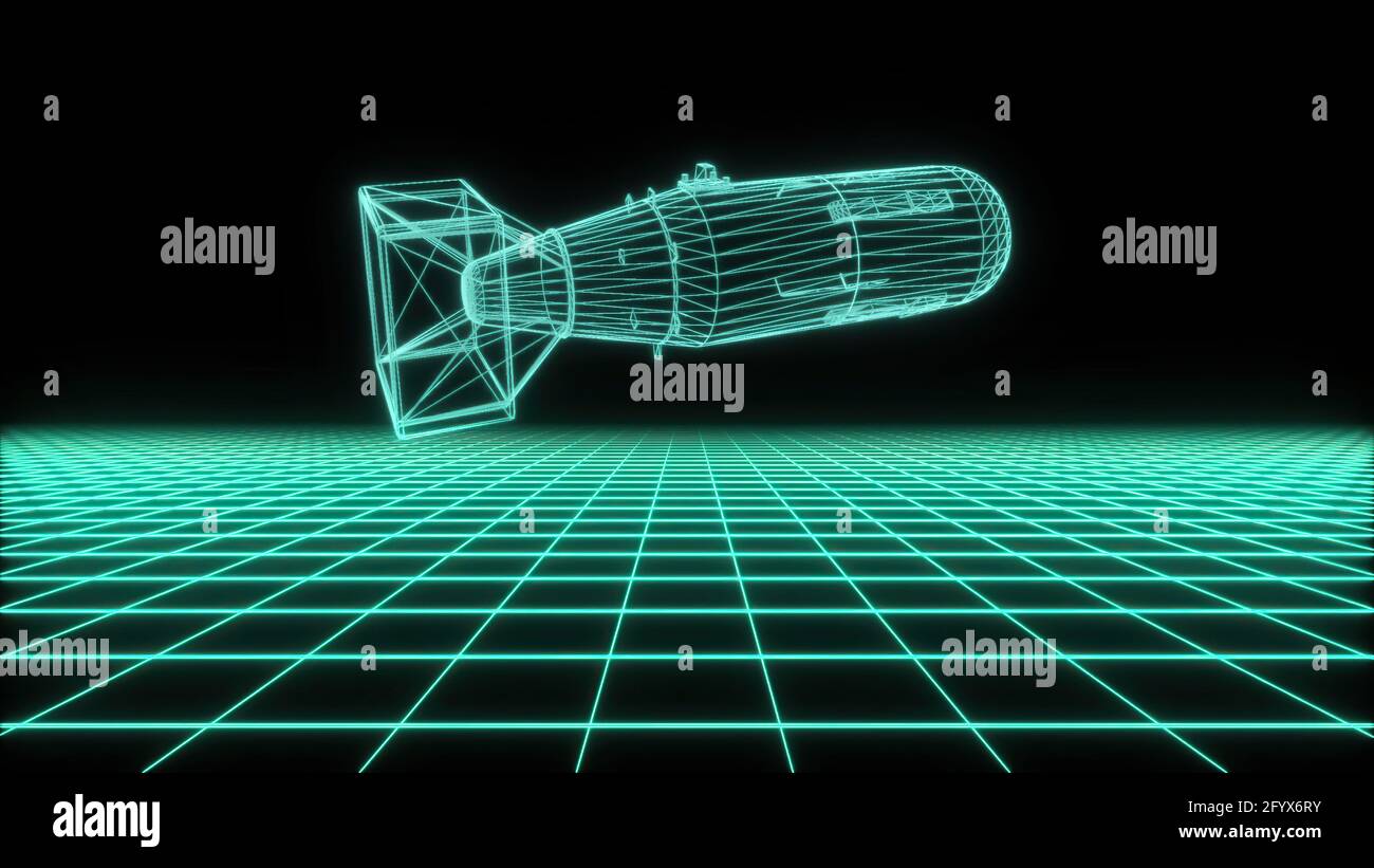 3d illustration - Holographic Tron Grid Floor Motion Graphic Element ...