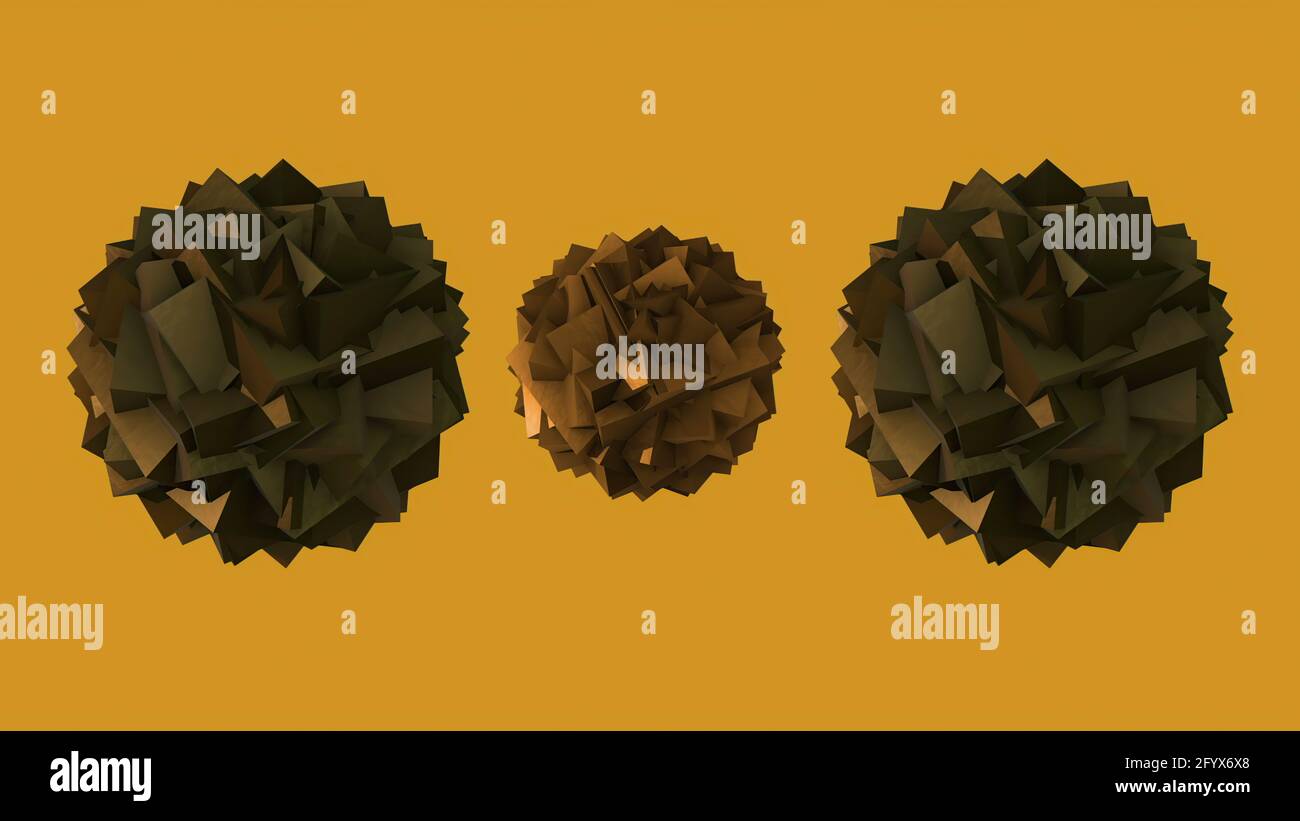 3d illustration - Boxes Spinning Chaotic On Screen Stock Photo - Alamy