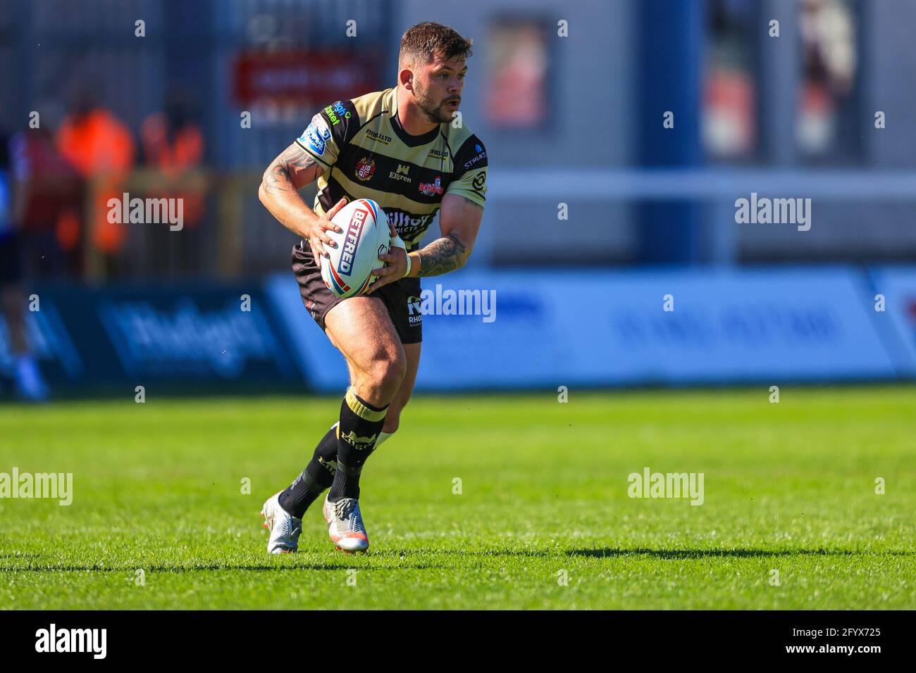 Liam Hood (9) of Leigh Centurions in action during the game Stock Photo ...