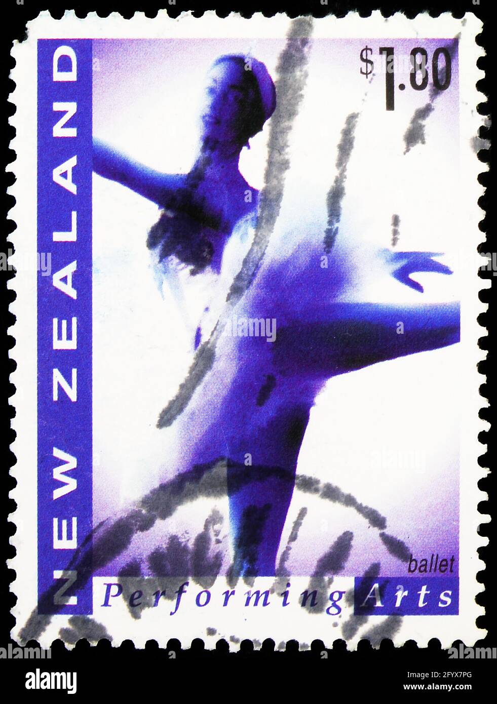 MOSCOW, RUSSIA - SEPTEMBER 27, 2019: Postage stamp printed in New ...