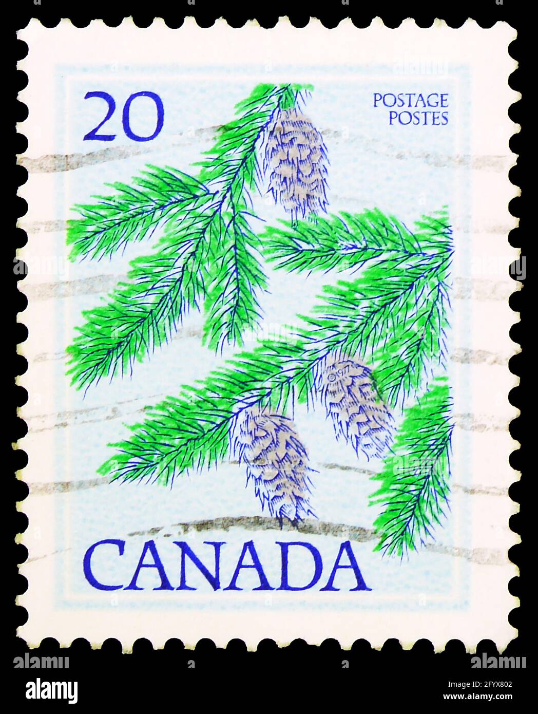 MOSCOW, RUSSIA - SEPTEMBER 27, 2019: Postage stamp printed in Canada ...