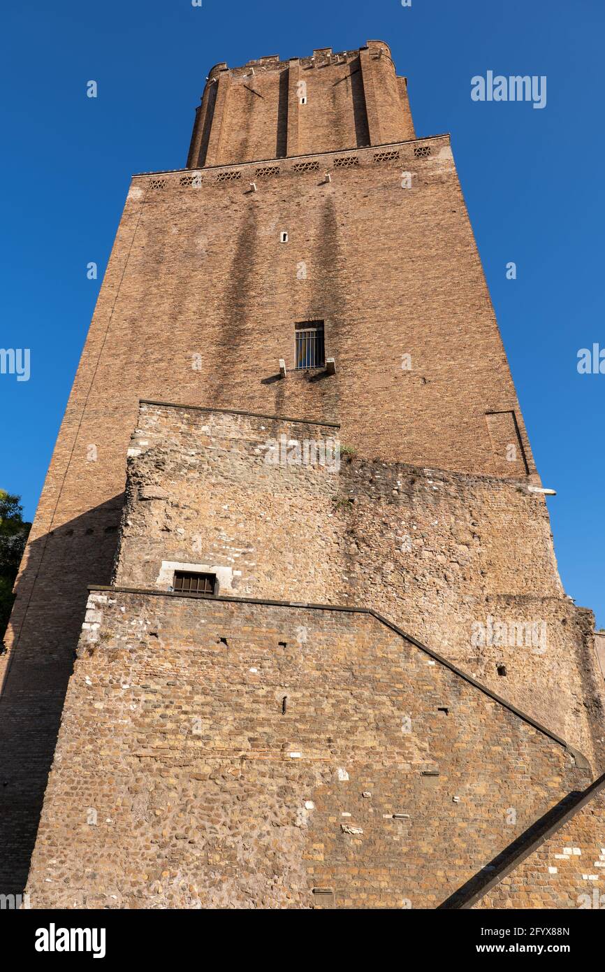 Torre delle Milizie - Tower of the Militia in Rome, Italy. Medieval ...