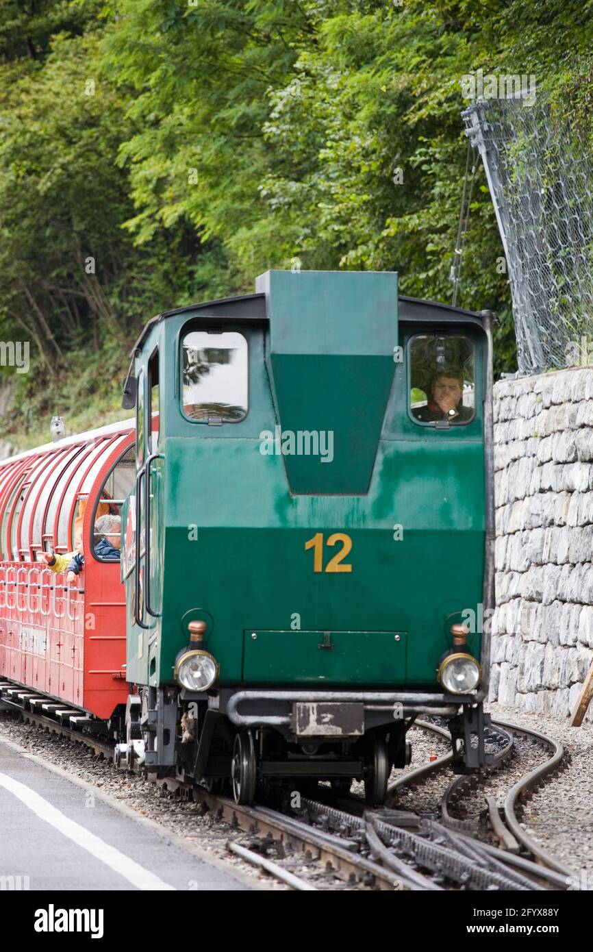 The little steam-train arriving in Brienz: Brienz Rothorn Bahn ...