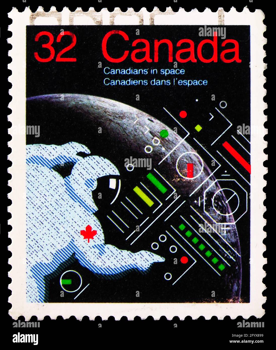 MOSCOW, RUSSIA - SEPTEMBER 27, 2019: Postage stamp printed in Canada ...