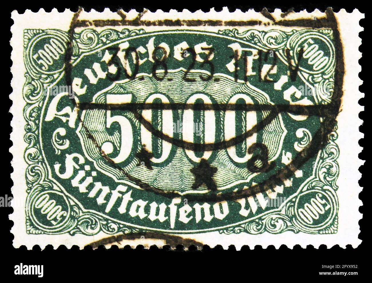 MOSCOW, RUSSIA - SEPTEMBER 27, 2019: Postage stamp printed in German ...