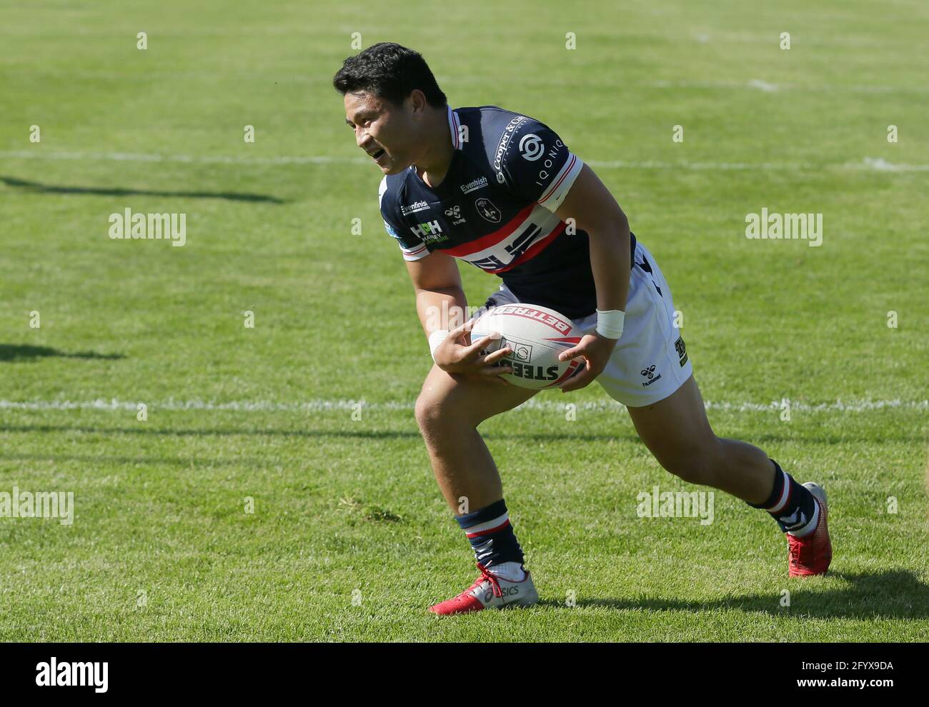 Wakefield Trinity's Mason Lino after scoring their side's seventh try ...
