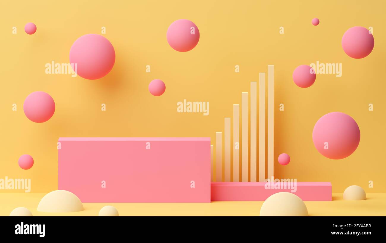 Abstract scene with an empty space for a product. 3D illustration Stock ...