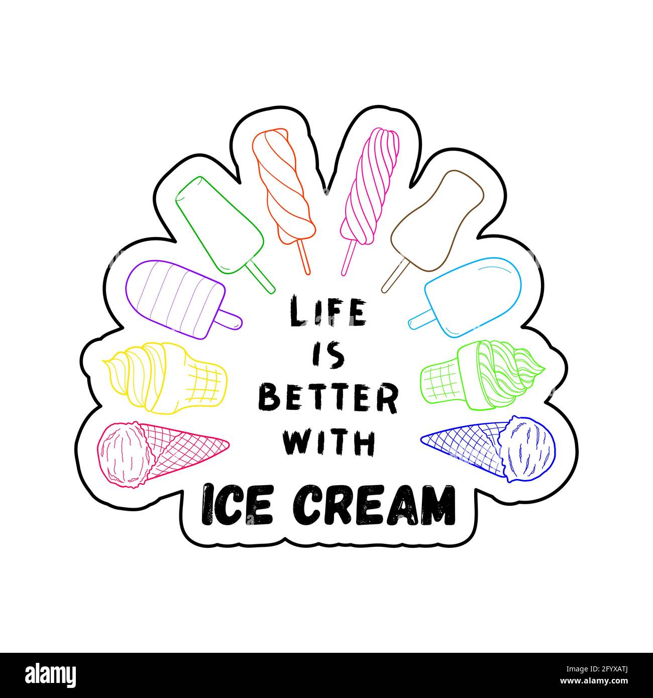 Lettering doodle hi-res stock photography and images - Alamy