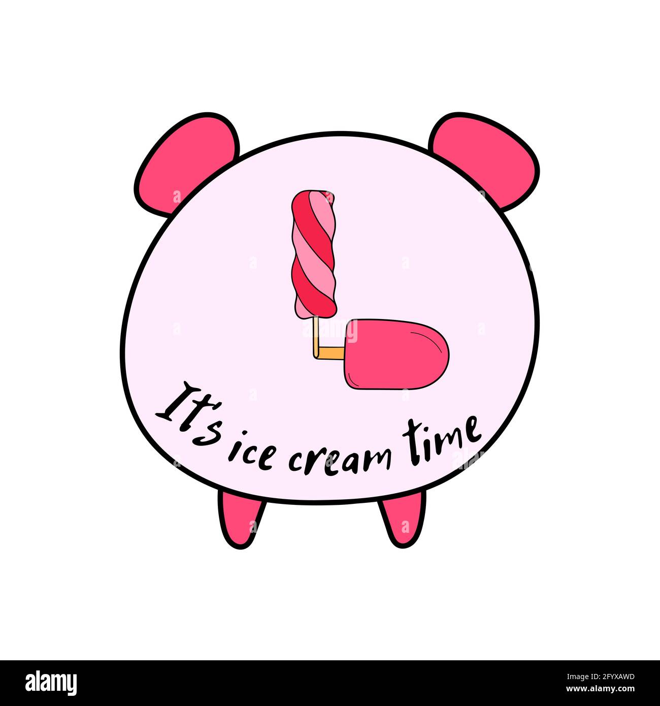 Ice Cream Handwritten Lettering Calligraphy Cut Out Stock Images ...