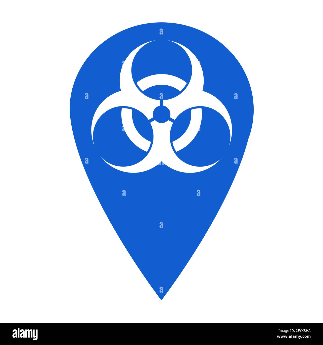 Blue Biohazard Symbol Bio Hazard Blue Symbol Embroidered Sew Or Iron