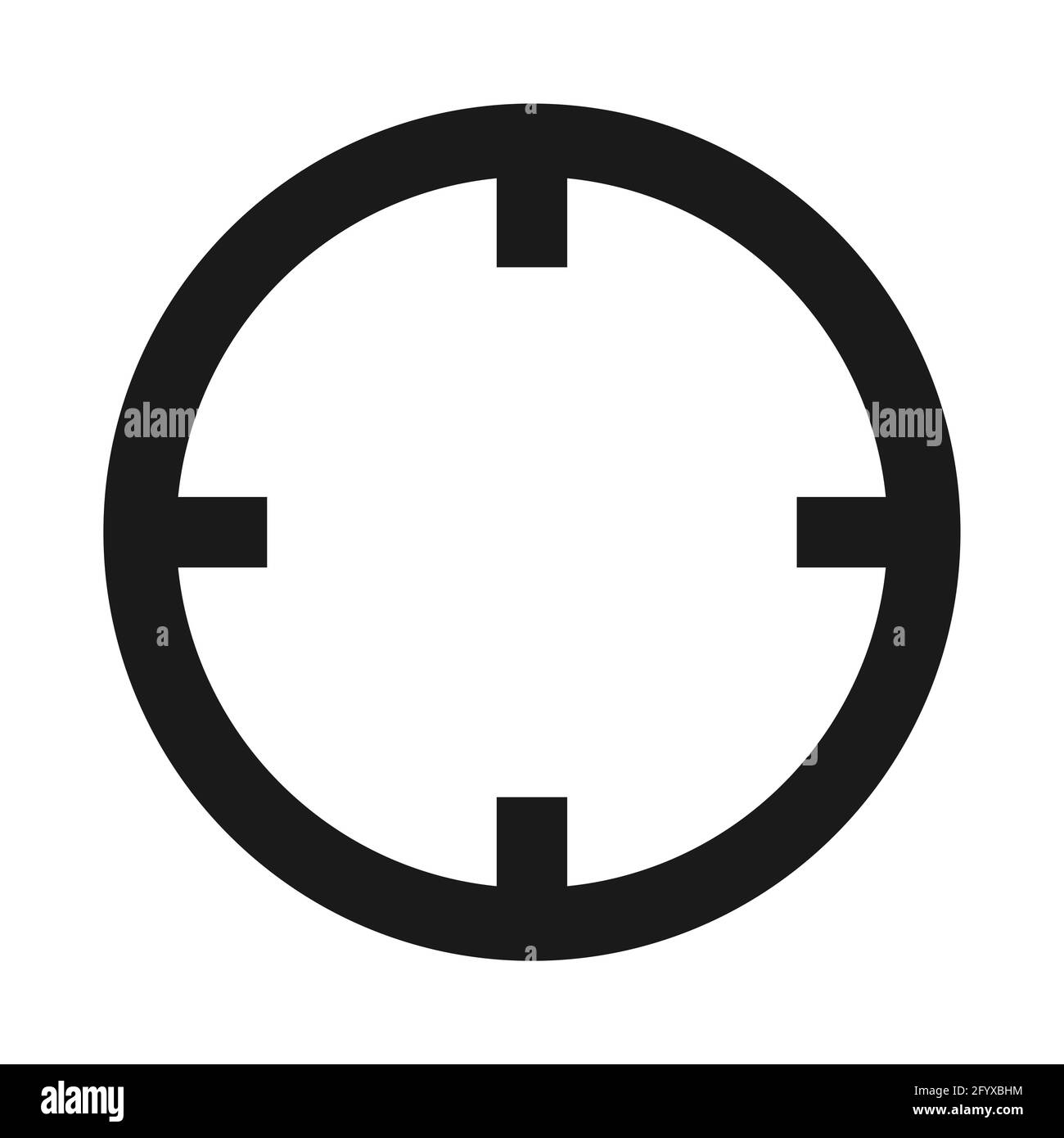 Target icon without symbol for website etc. Web flat button, vector ...