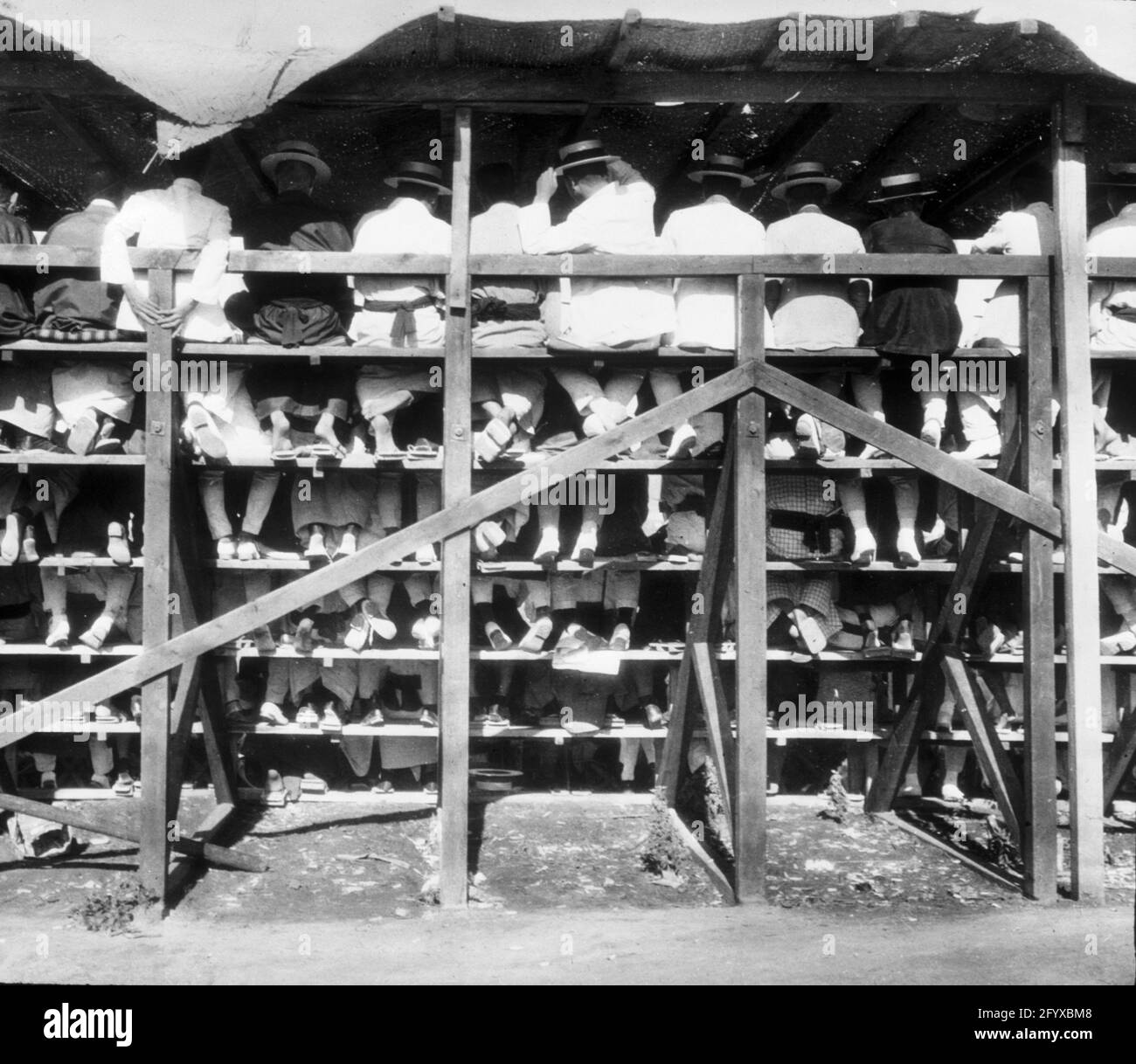 Back of the Bleachers Stock Photo - Alamy