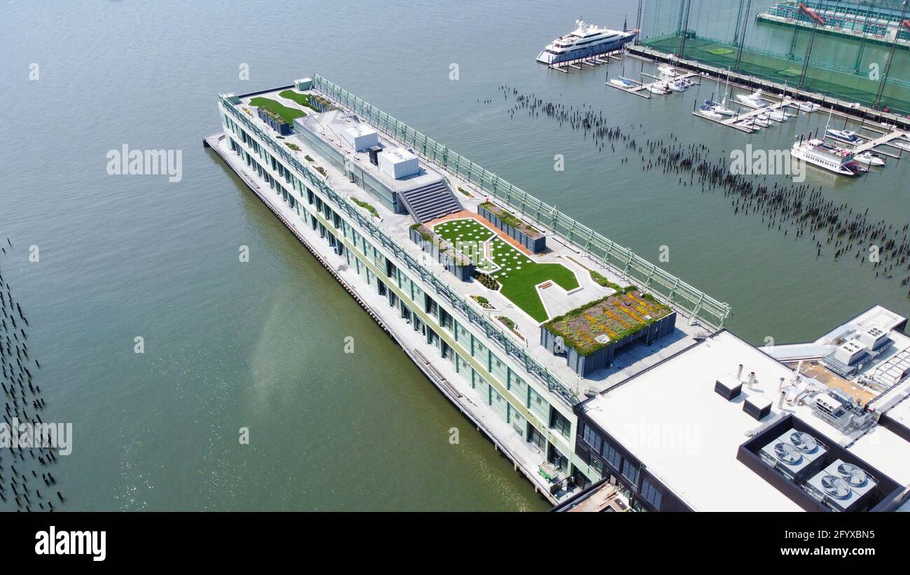 Pier 57 at Hudson River Park, Chelsea, Manhattan, NYC, USA Stock Photo ...