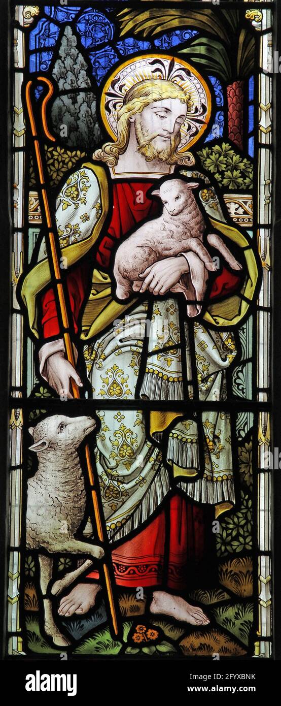 Good Shepherd Stained Glass Window High Resolution Stock Photography ...