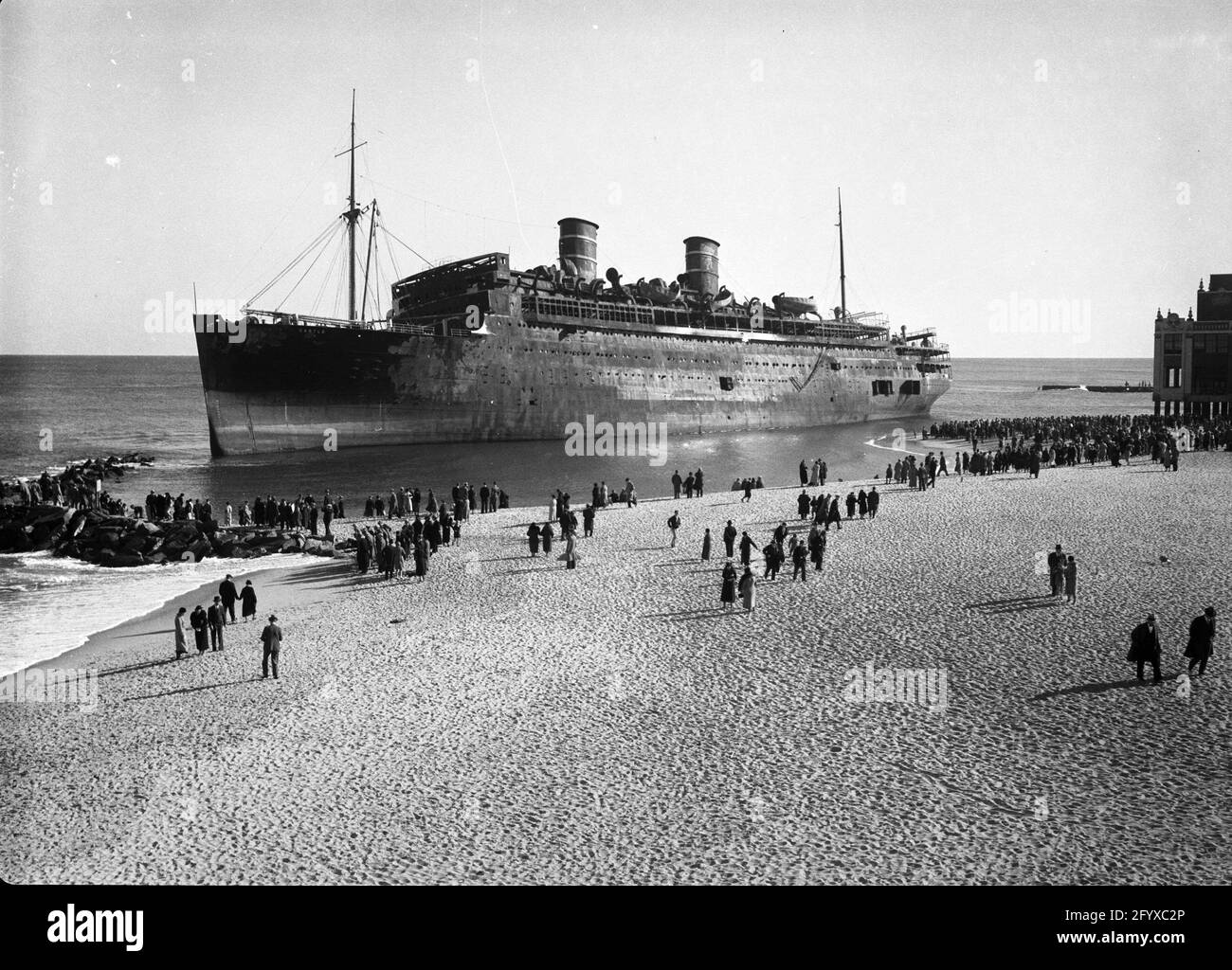 After the Fire, S.S. Morro Castle Ocean Liner, 1934 Stock Photo - Alamy