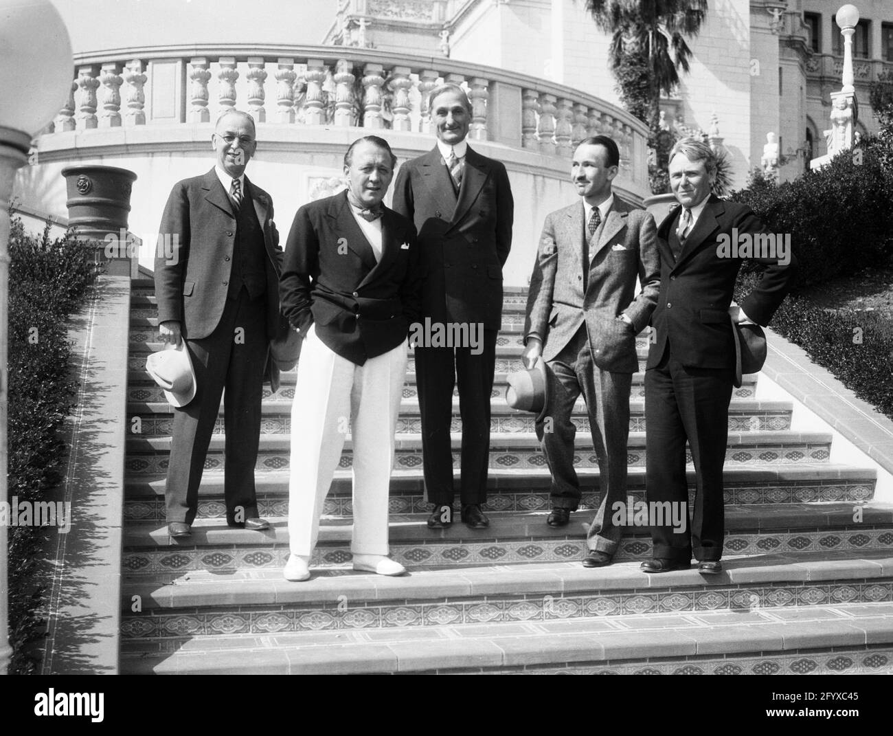 Visitors, Hearst Ranch, San Simeon, California, 1931 Stock Photo - Alamy
