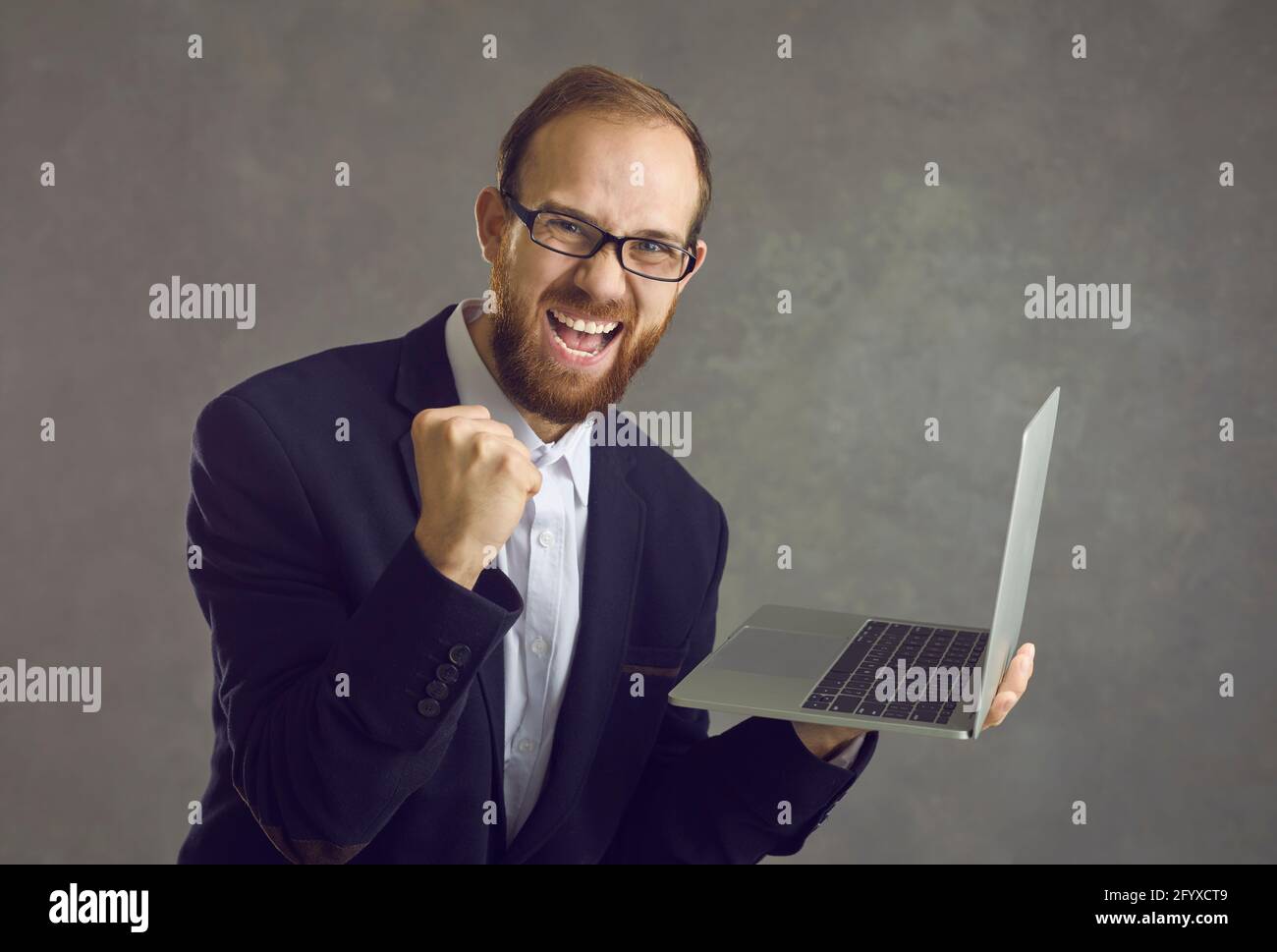 Business excited hi-res stock photography and images - Alamy