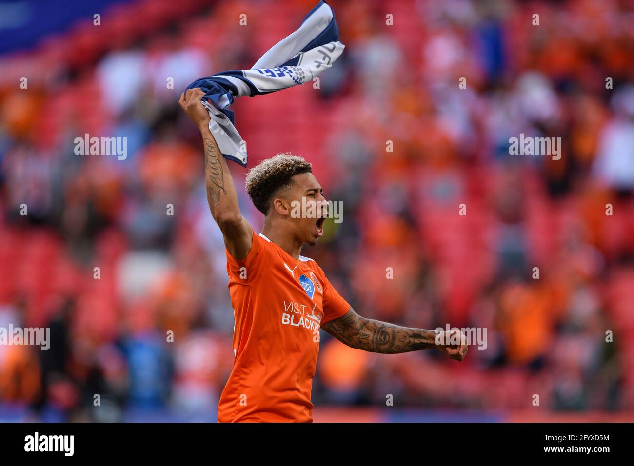 LONDON, UK. MAY 30TH Jordan Gabriel of Blackpool during the Sky Bet ...