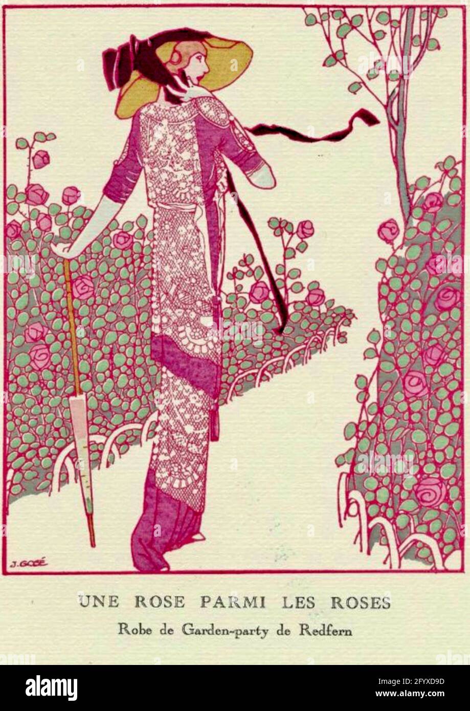 John Redfern historic fashion design ad Stock Photo - Alamy