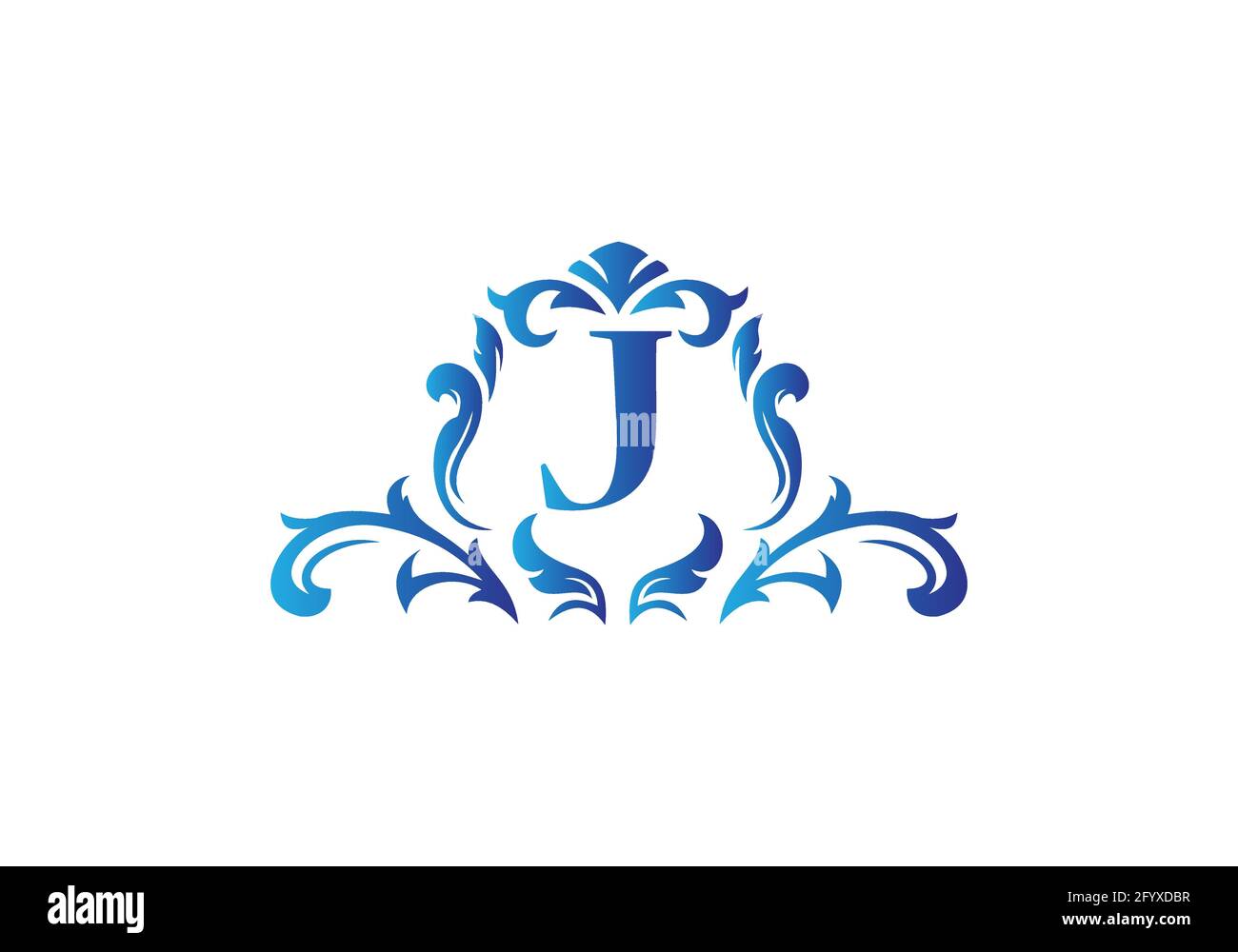 Monogram letters J. Floral alphabet . Monogram initials perfectly for ...