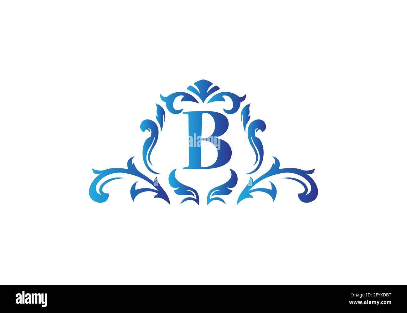 Monogram letters B. Floral alphabet . Monogram initials perfectly for ...