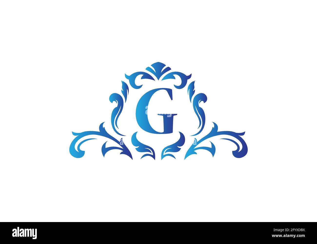 Monogram letters G. Floral alphabet . Monogram initials perfectly for ...