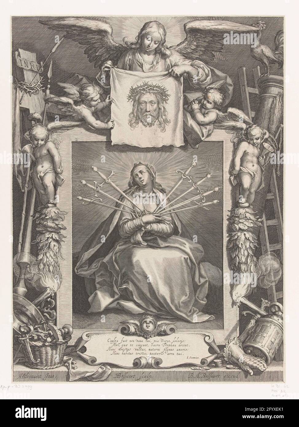 Seven sorrow from Maria. Sitting Maria, pierced with seven swords, who ...