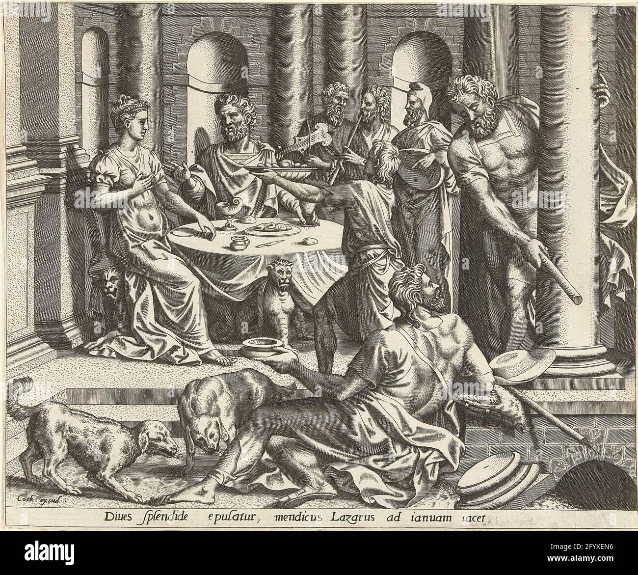 Lazarus begging for the house of the rich man; The history of Lazarus ...