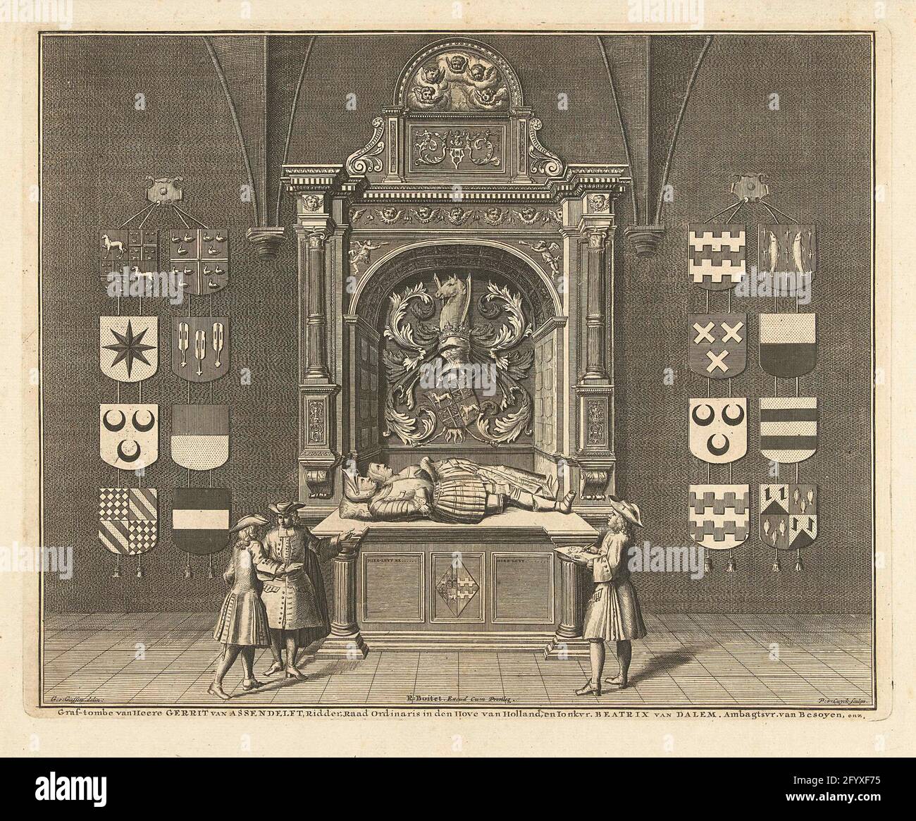 Graftombe of Gerrit van Assendelft and Beatrix van Dalem; Graf-Tomb van ...