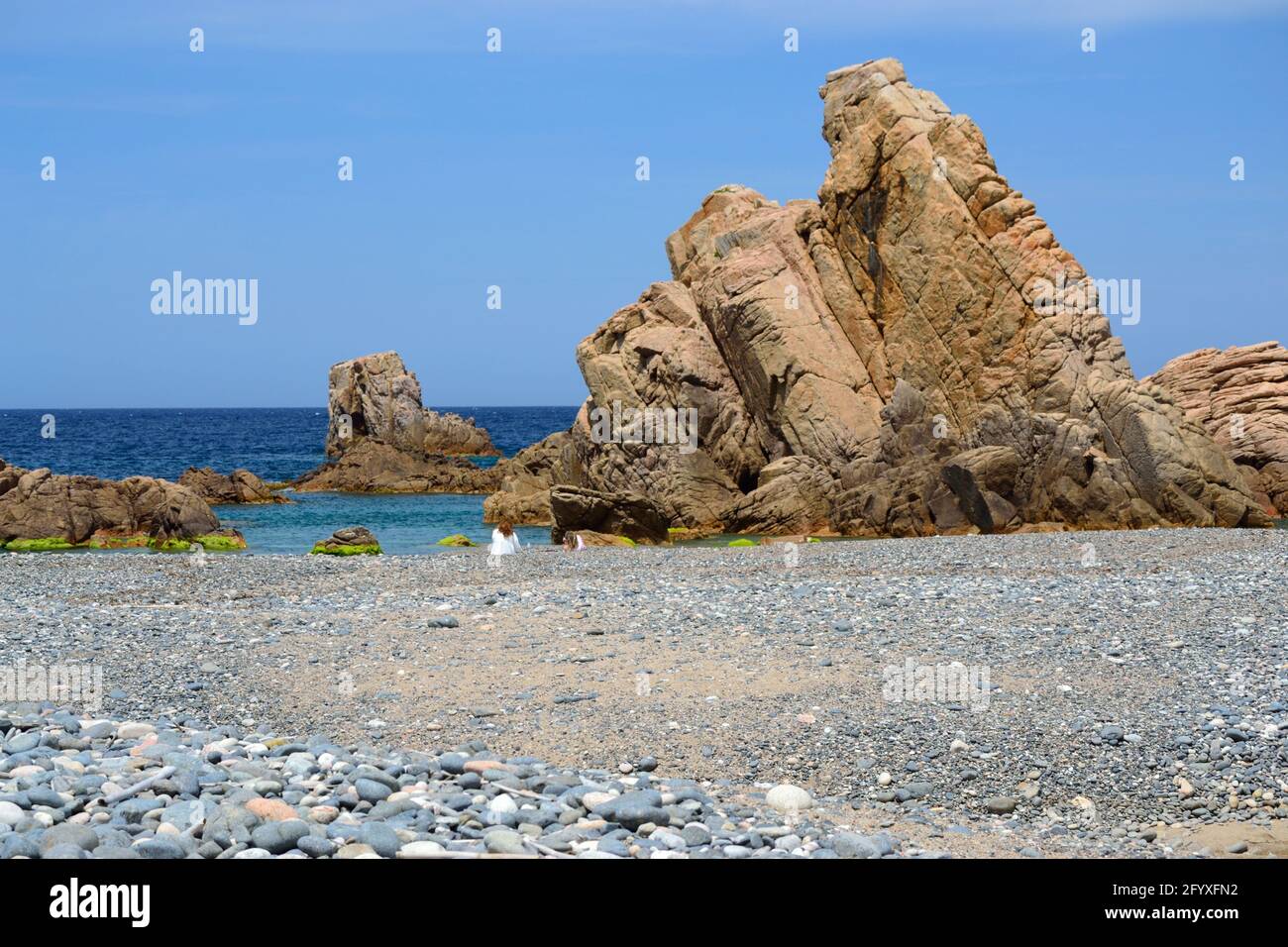 View of Cala Tinnari beach Stock Photo - Alamy