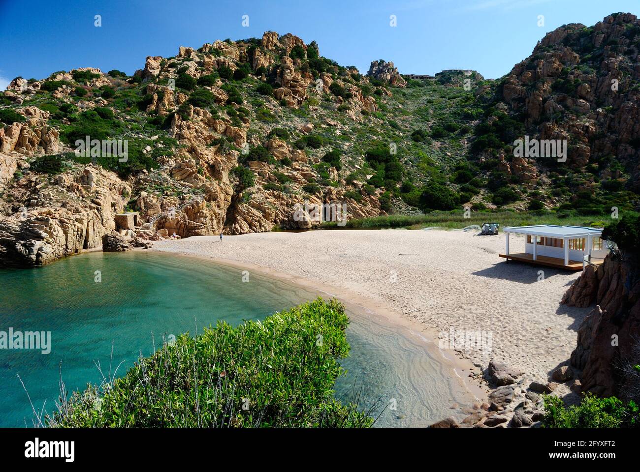 View of Li Cossi beach Stock Photo - Alamy