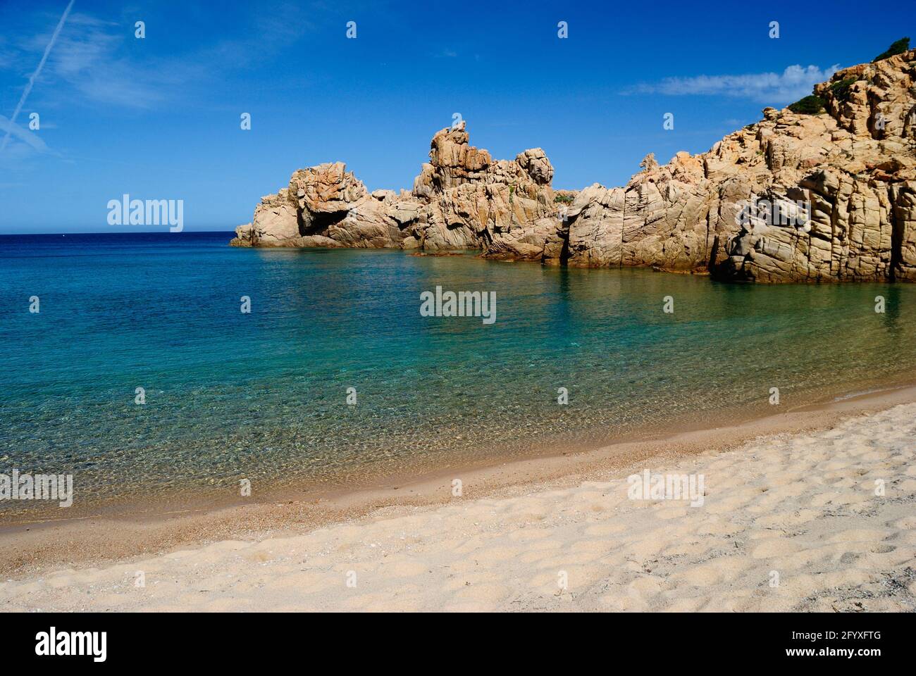 View of Li Cossi beach Stock Photo - Alamy