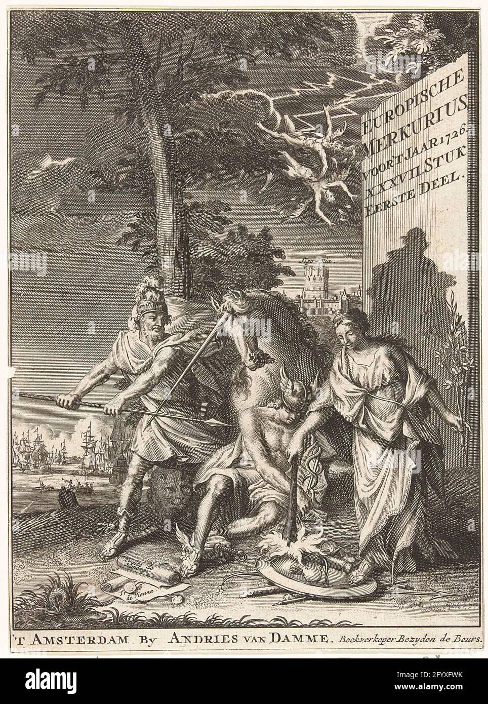 Title page for the Europisch Mercury of 1726. Title page for European ...