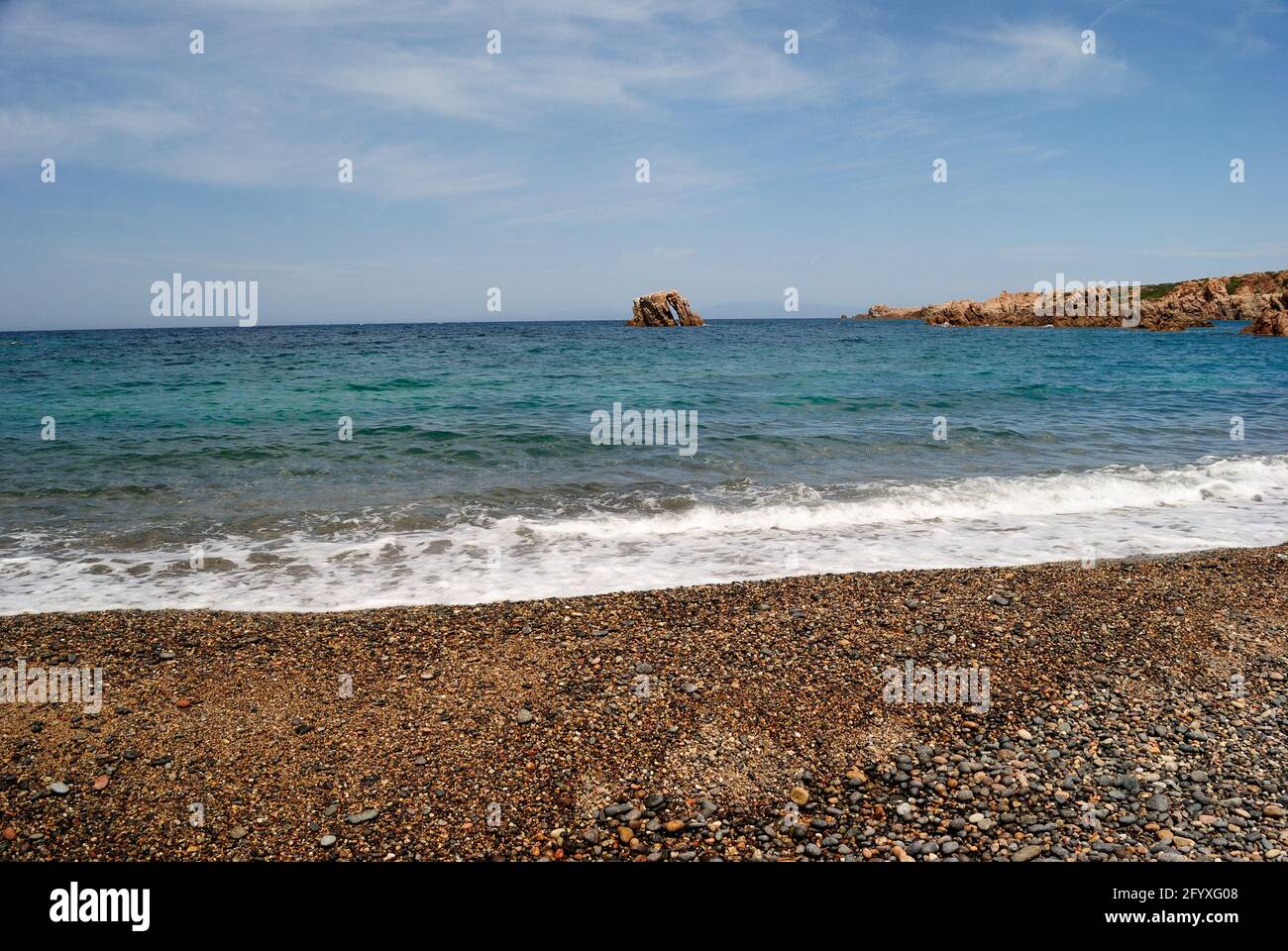 View of Cala Tinnari beach Stock Photo - Alamy