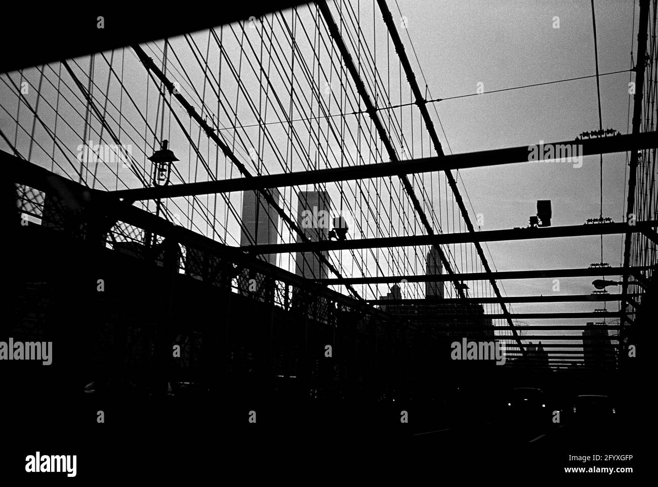 View from bridge up Black and White Stock Photos & Images - Alamy