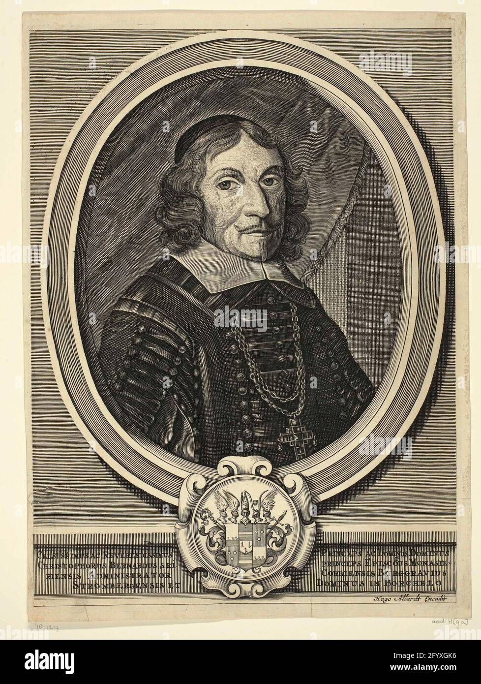 Portrait of Christoph Bernard von Galen, Bishop of Munster. Portrait of ...