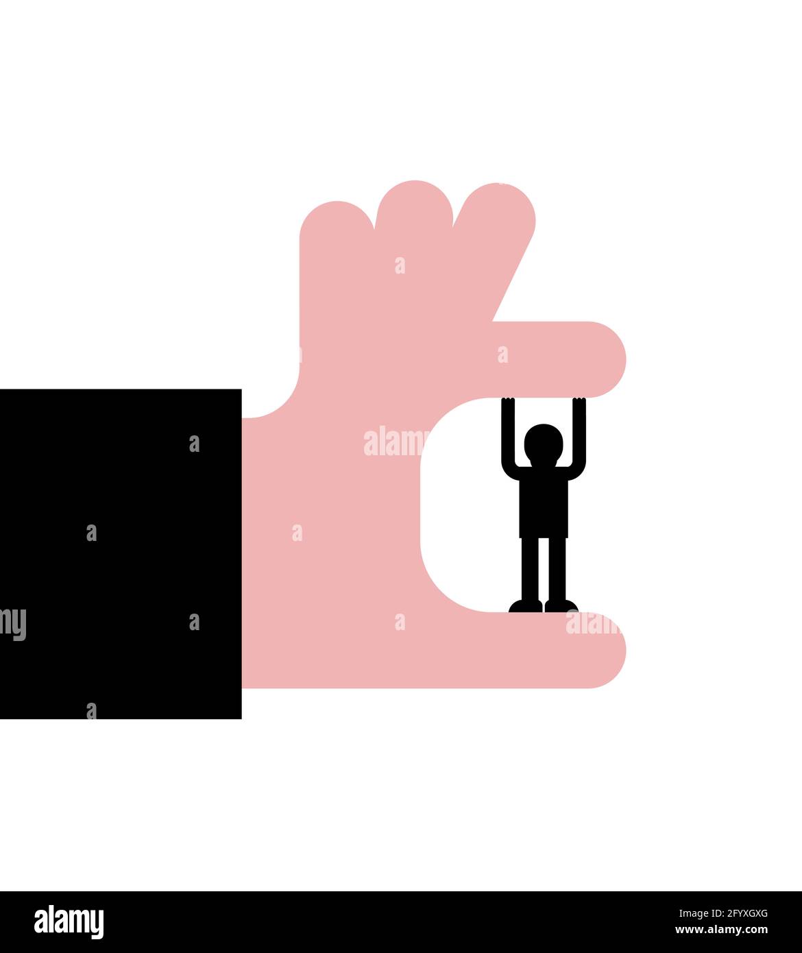 Giant woman holding small man hi-res stock photography and images - Alamy